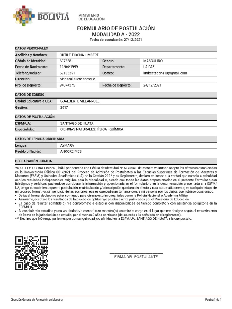 Formulario ESFM | PDF