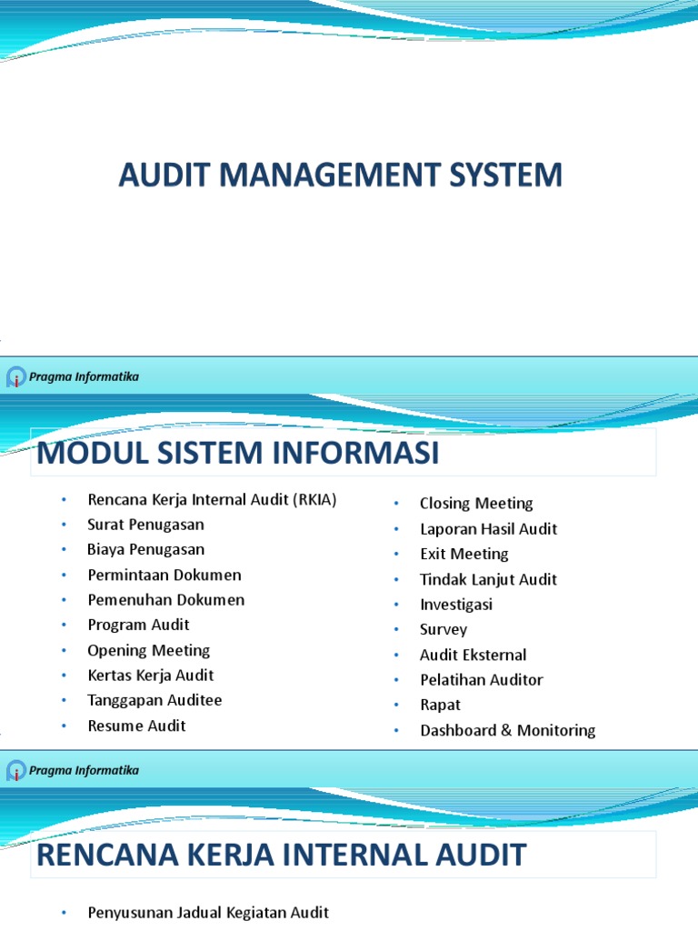 Sistem Audit Pragma Informatika | PDF