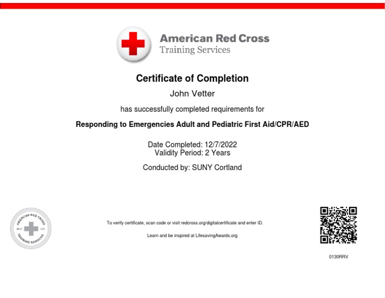 Red Cross Certificate Merge For Achievement Assignment sd-31215803 1 | PDF