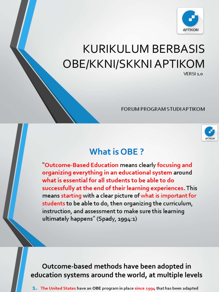 OBE Curriculum Guide for APTIKOM | PDF | Business | Art