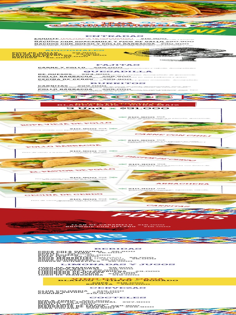 Tacos | PDF | Cilantro | Alimentos preparados