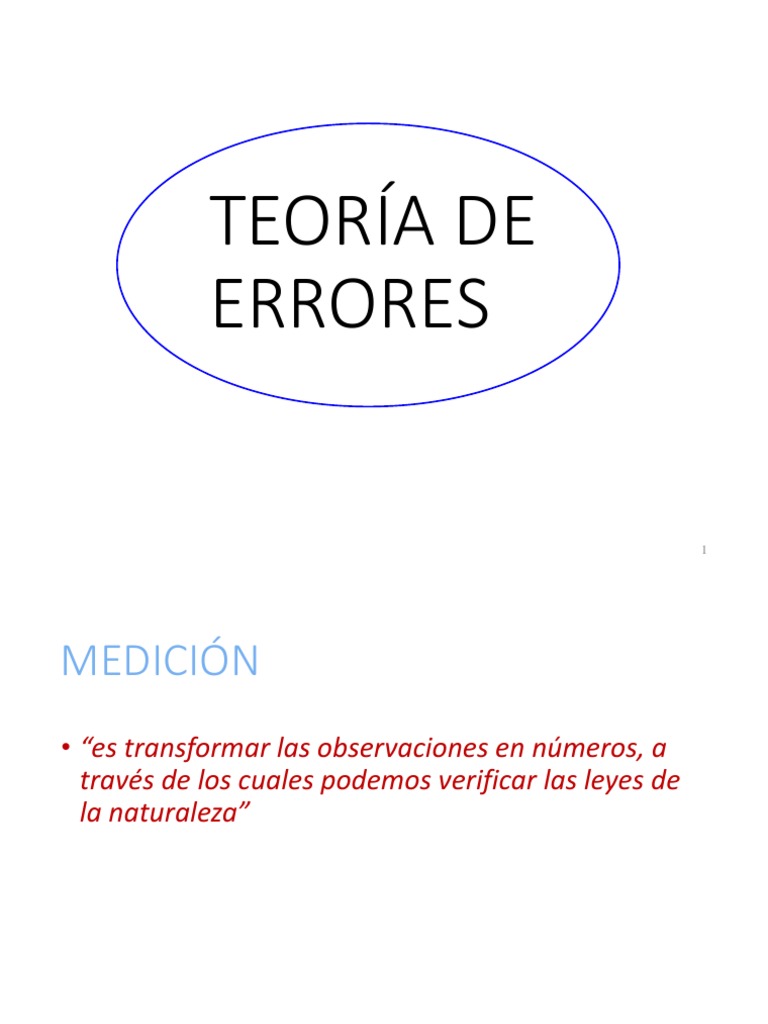 Teoría de Errores | PDF | Medición | Exactitud y precisión