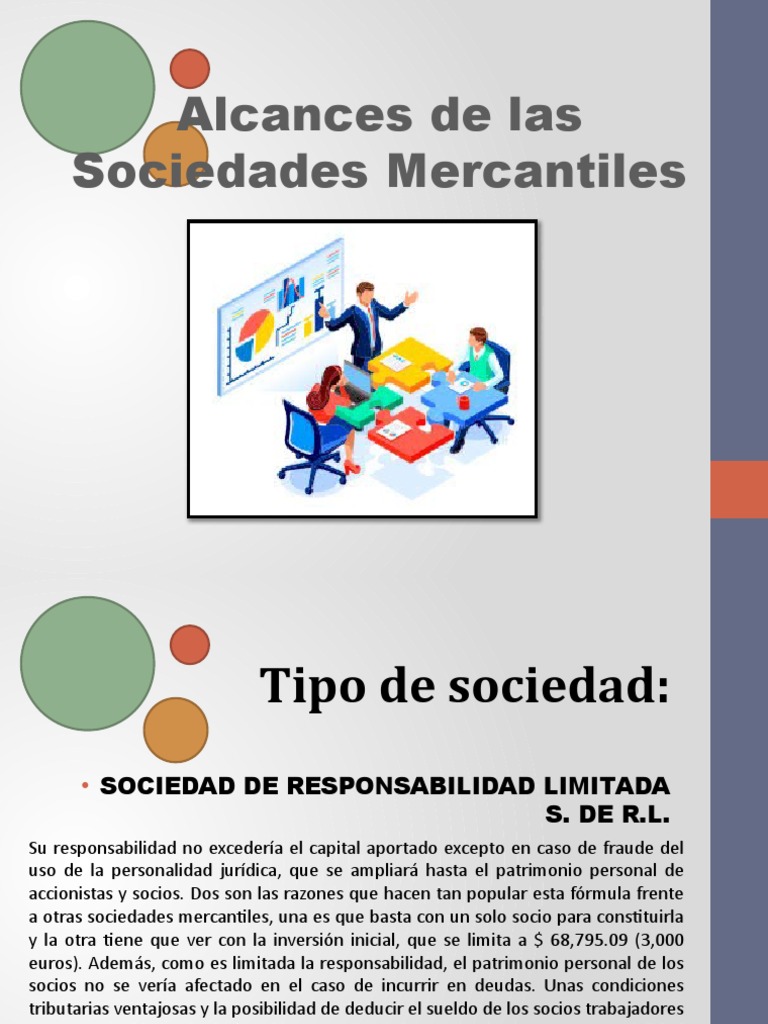 Alcances de Las Sociedades Mercantiles | PDF | Sociedad | Sociedad de responsabilidad limitada