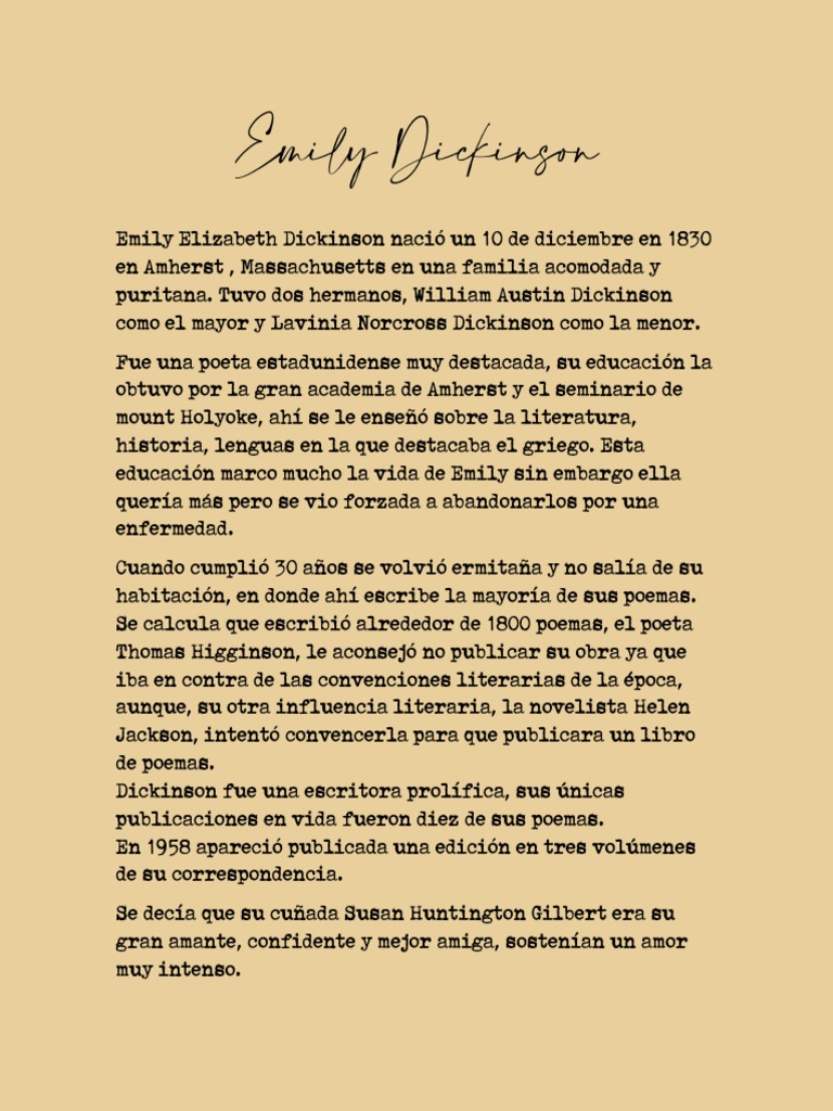 Emily Dickinson | PDF