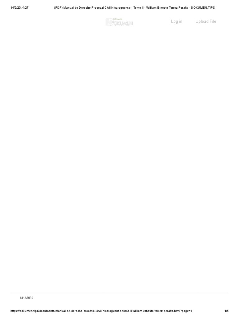 (PDF) Manual de Derecho Procesal Civil Nicaraguense - Tomo II - William ...