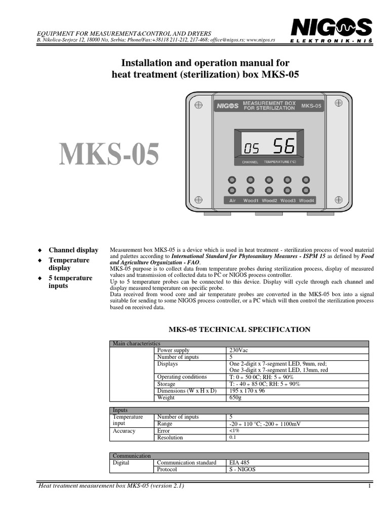 Wood Thermal Treatment mks-05 v21 | PDF | Electrical Engineering | Computing