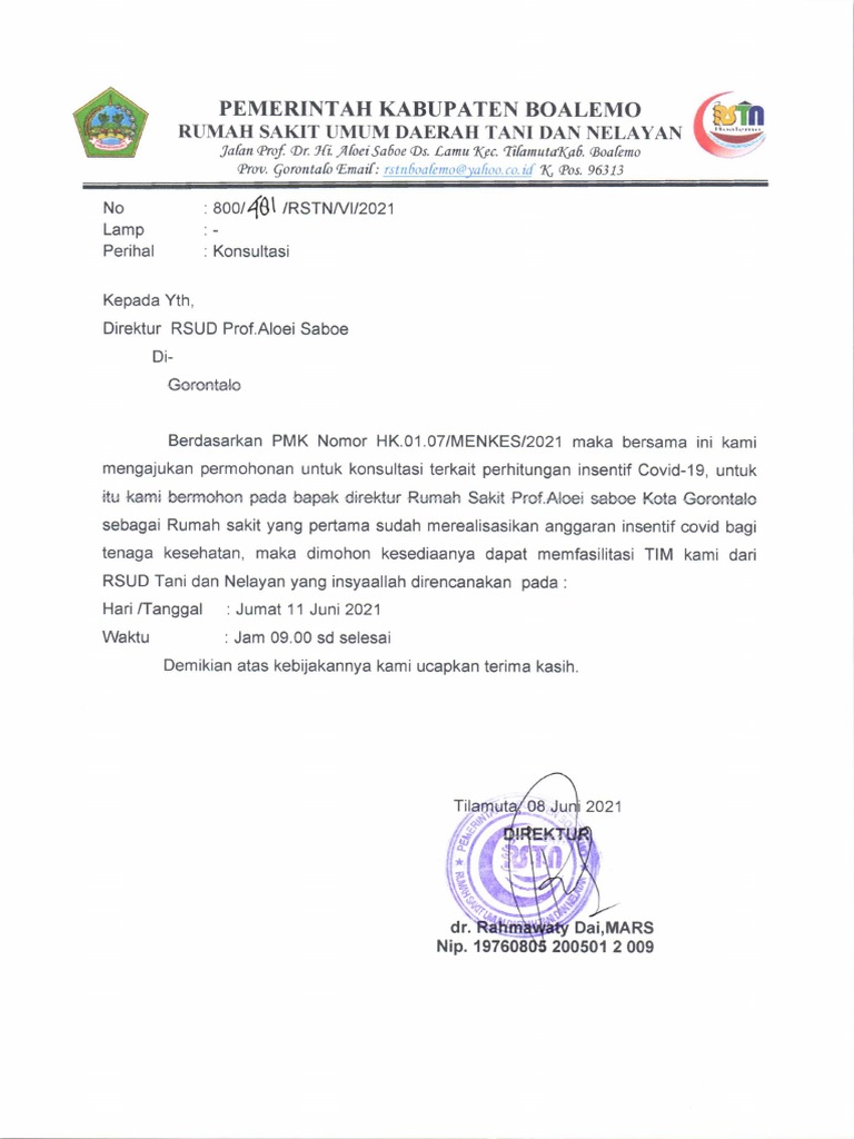 Contoh SURAT KONSULTASI | PDF Contoh SURAT KONSULTASI | PDF