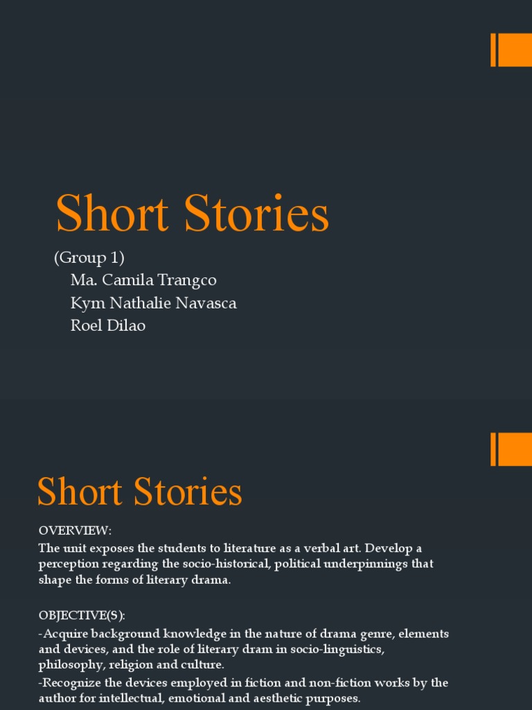 Understanding Short Stories and Their Elements | PDF | Narration | Irony Understanding Short Stories and Their Elements | PDF | Narration | Irony