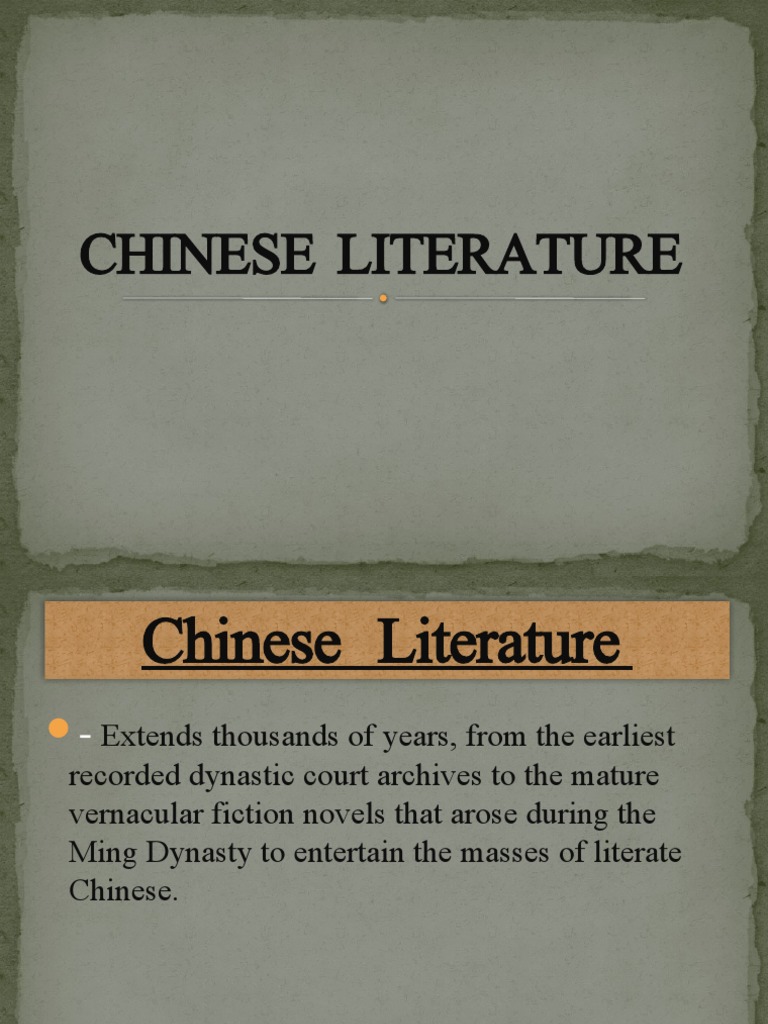 Chinese Literature | PDF | Chinese Literature | China