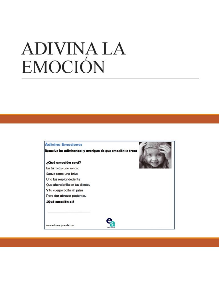 Adivina La Emoción | PDF