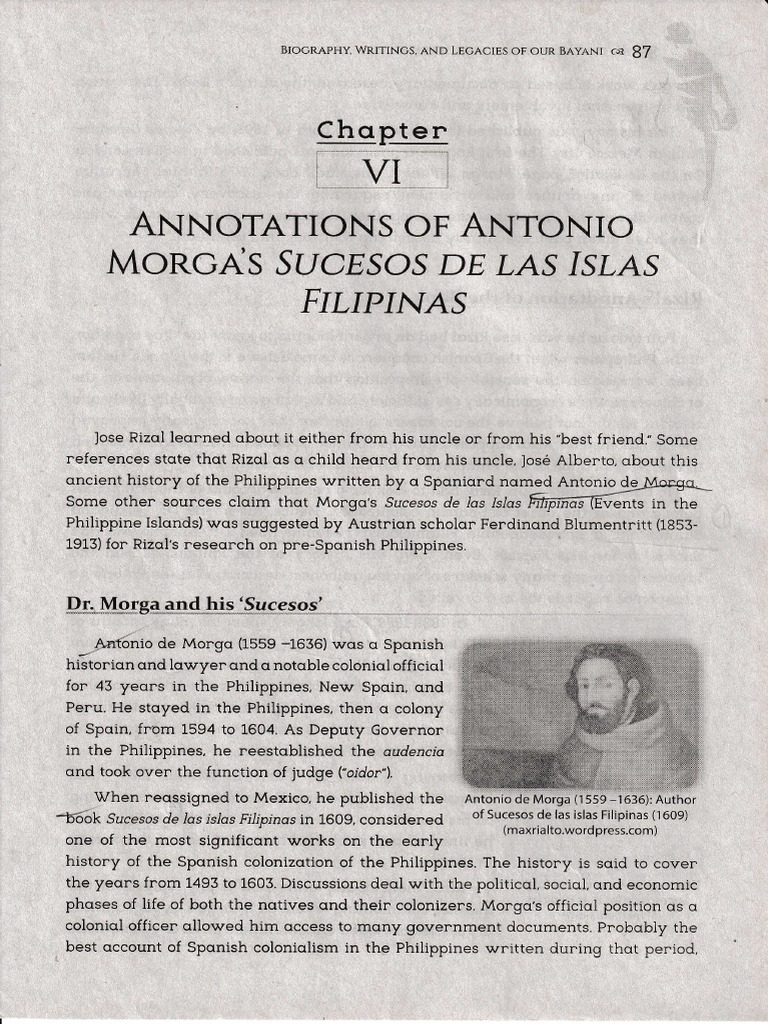 Chapter 6 - Life and Works of Rizal - Annotations On Anotonio Morga's ...