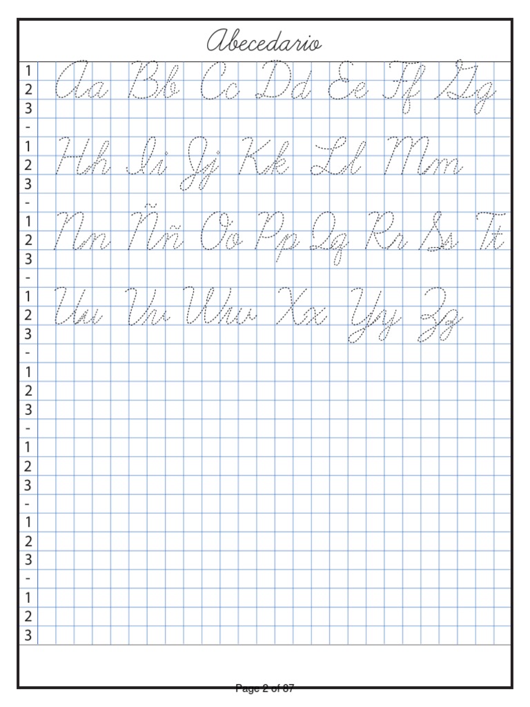 Cuadernillo de Letra Cursiva Ok | PDF