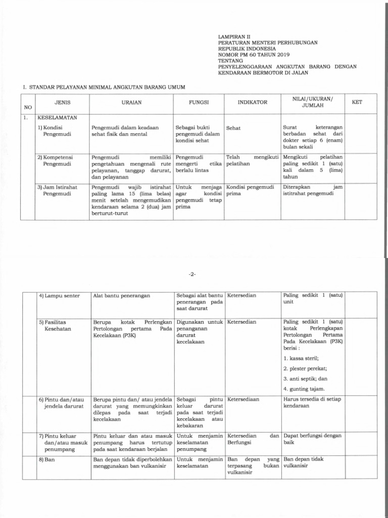 SPM Angkutan Barang Umum | PDF