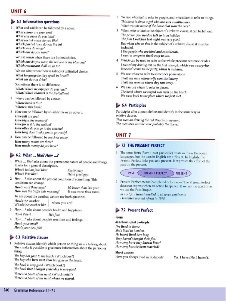 Grammar Reference UNIT 7 | PDF