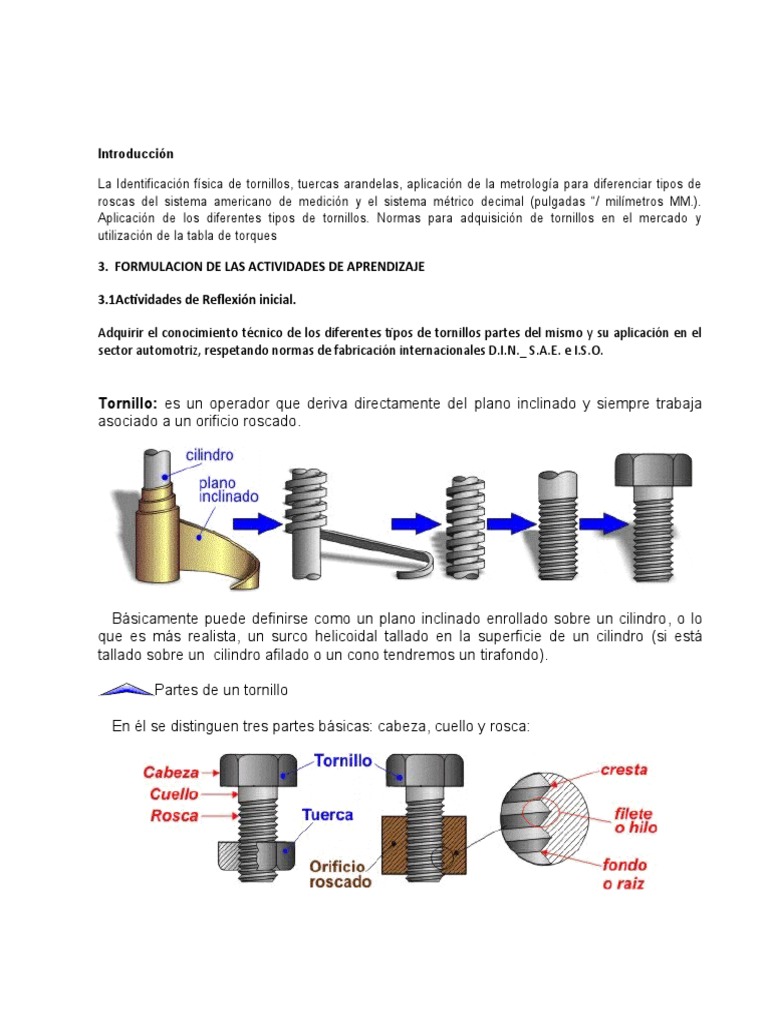 Guia de Tornillos | PDF | Tornillo | Equipo