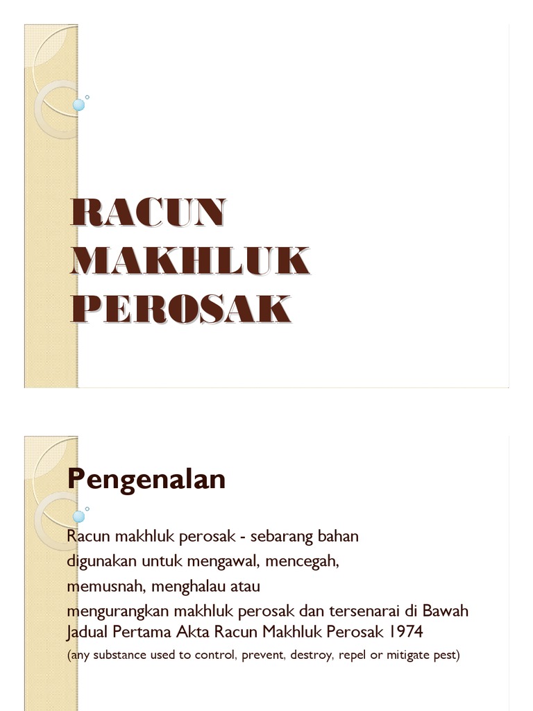 Racun Makhluk Perosak | PDF