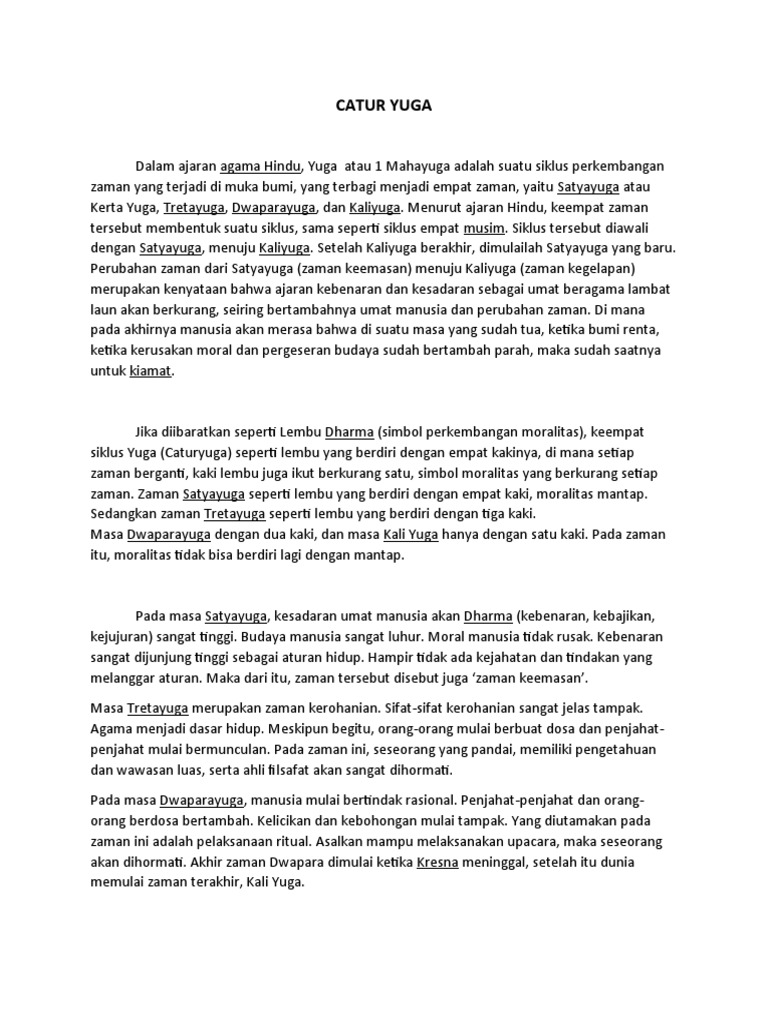 Catur Yuga Dan Susila | PDF