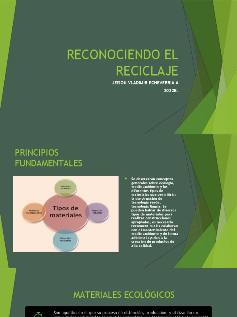 Reconociendo El Reciclaje | PDF | El plastico | Reciclaje