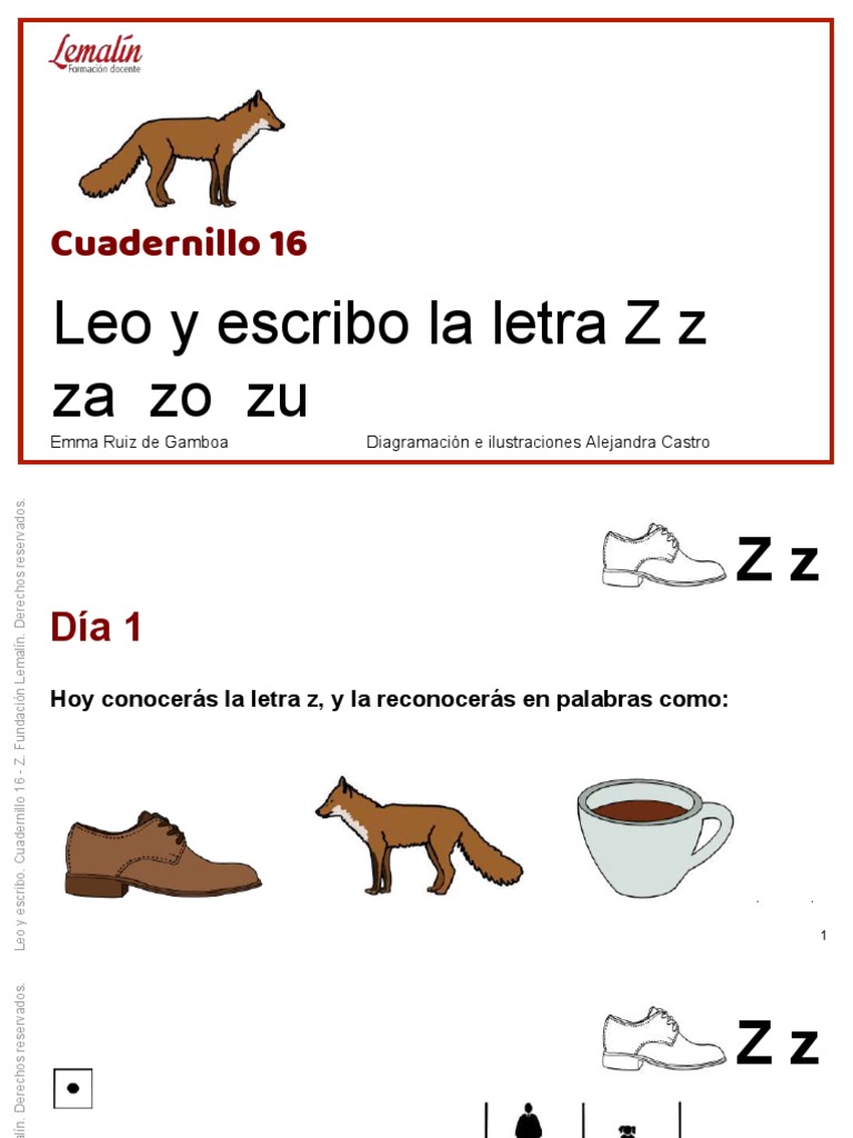 Actividades Didácticas con la Letra Z | PDF