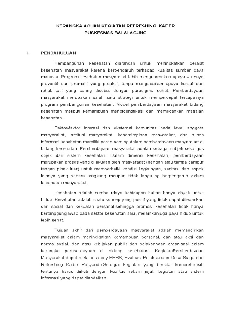 KAK Refreshing Kader | PDF
