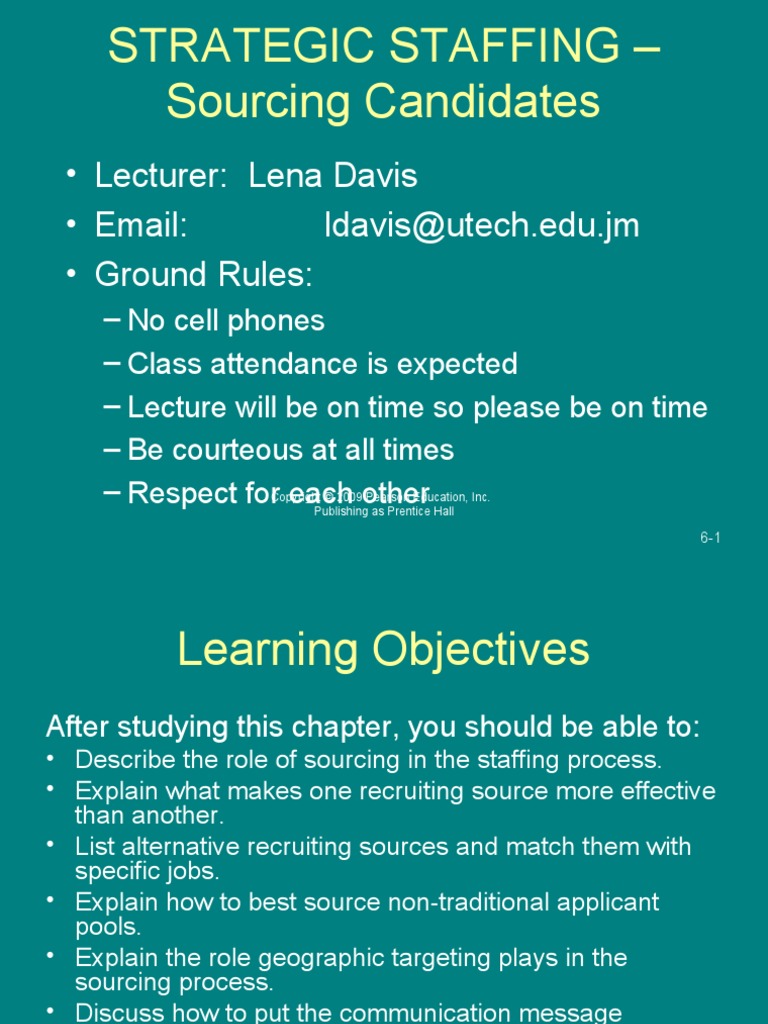Chapter 6 Sourcing Identifying Recruits | PDF | Recruitment | Employment