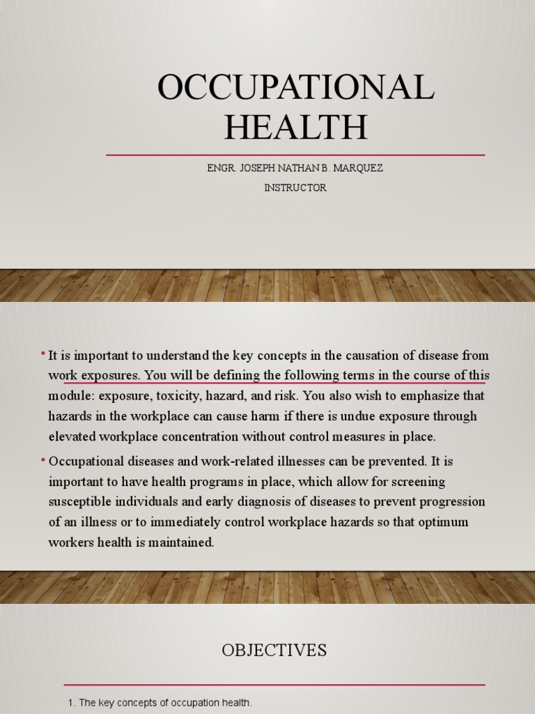 Occupational Health | PDF | Occupational Safety And Health | Hazards