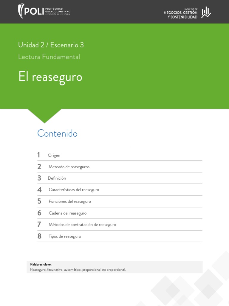 2u3HUBWR WXoB6sU YUhBiIRGEV7kYotr Lectura Fundamental 3 | PDF | Reaseguro | Seguro