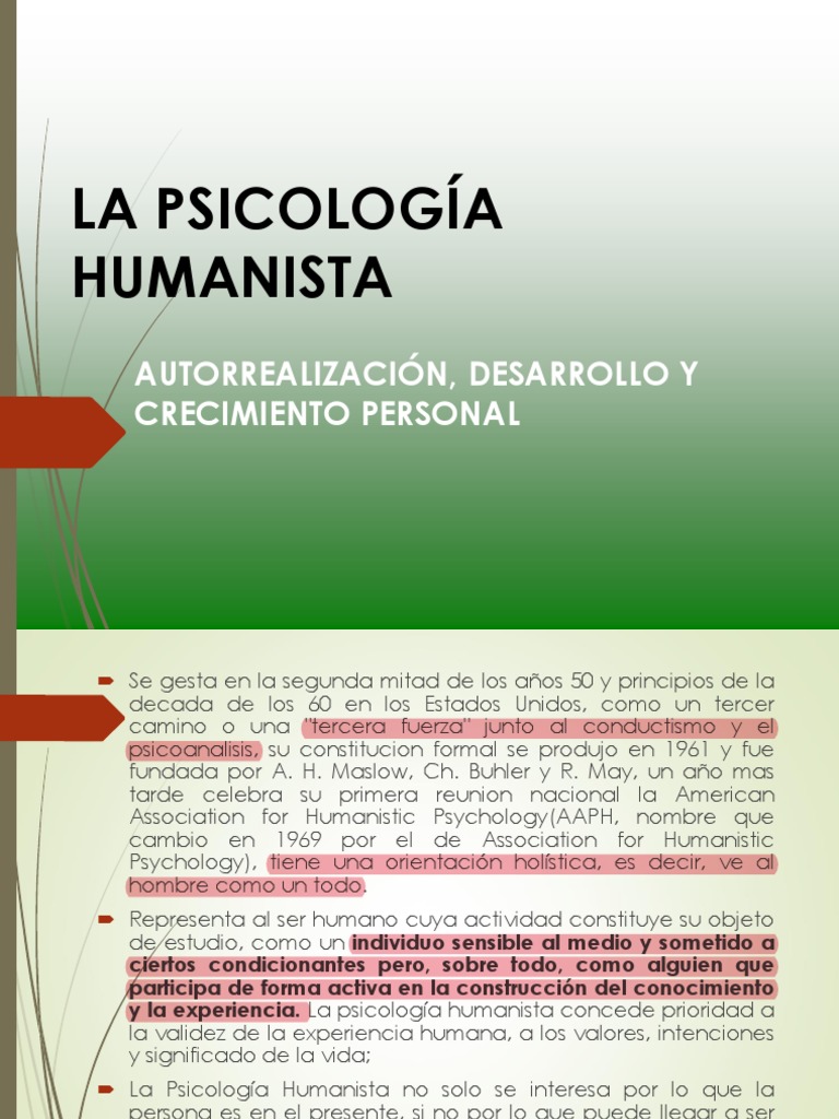 Psicologia Humanista | PDF | Sicología | Psicologia humanista