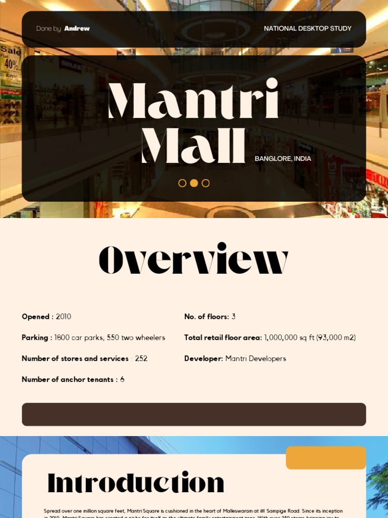 Mantri Square Mall Overview and Features | PDF | Fire Sprinkler System ...
