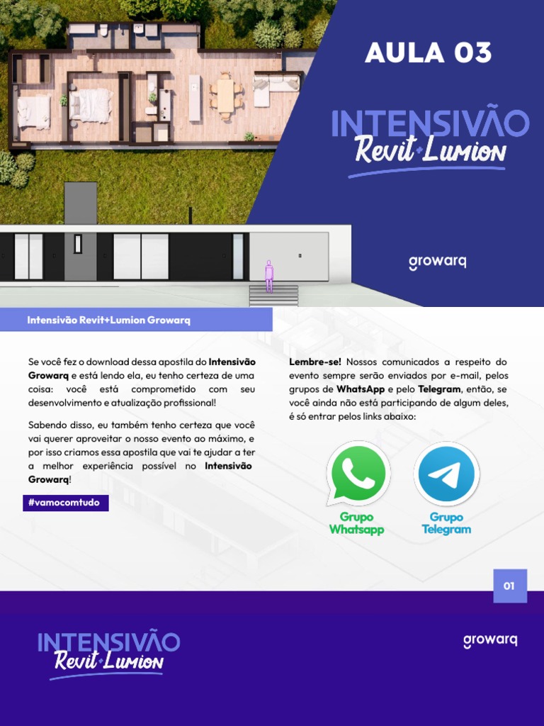 Growarq - Apostila Intensivão Revit+Lumion - Aula 3 | PDF | Câmera | Teclado de computador