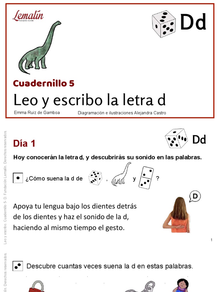 Actividades de Lectura y Escritura con D | PDF