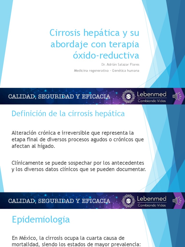 Cirrosis Hepática y Su Tratamiento Con Terapia Oxido Reductiva | PDF | Cirrosis | Especialidades ...