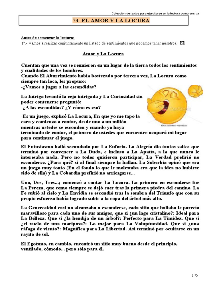 El Amor y La Locura | PDF | Locura