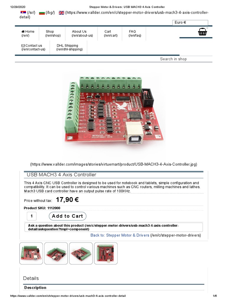Stepper Motor And Drivers Usb Mach3 4 Axis Controller Penting Pdf