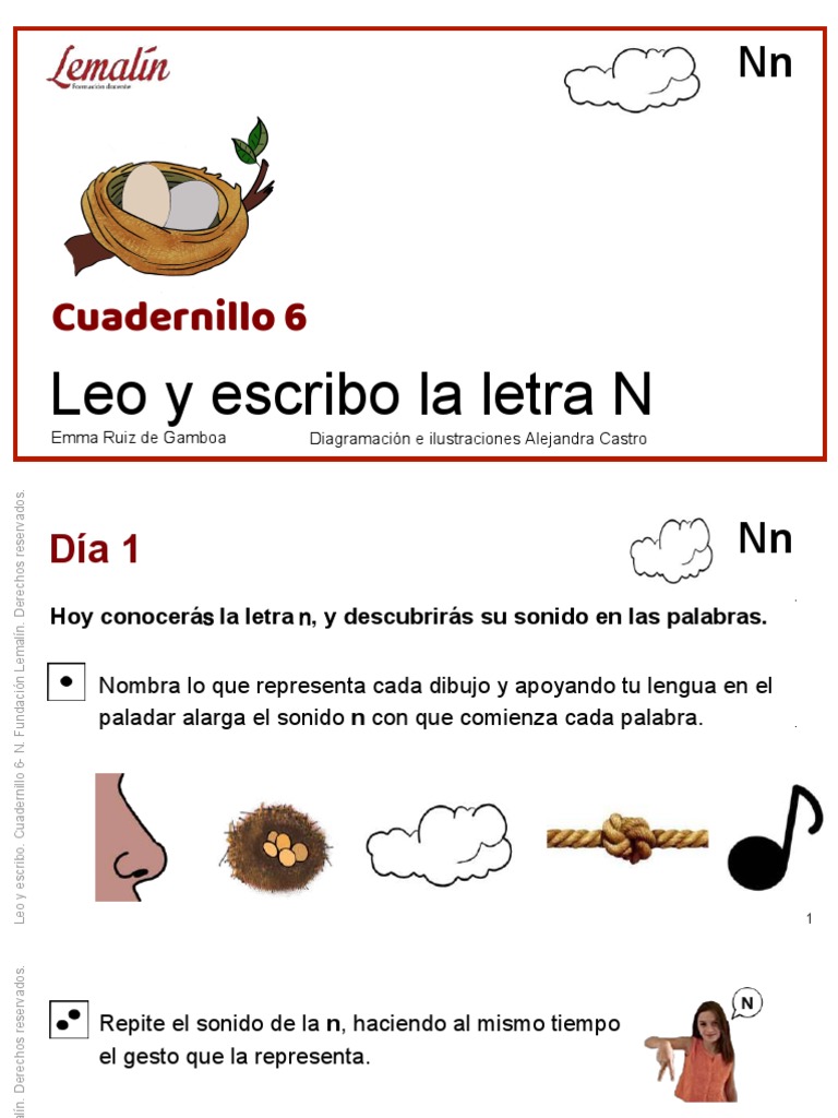 Cuadernillo 06, Letra N - FICHA | PDF