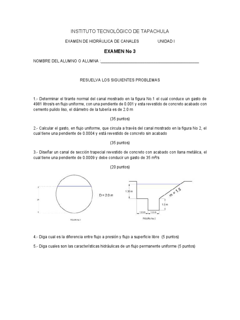 Exa 3 Hcanales Uni I Abr 2021 | PDF