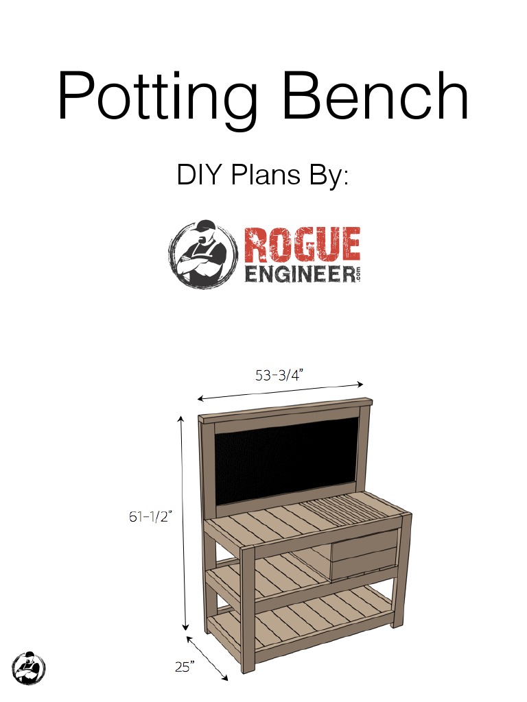 Diy Potting Bench Plans Printable PDF | PDF