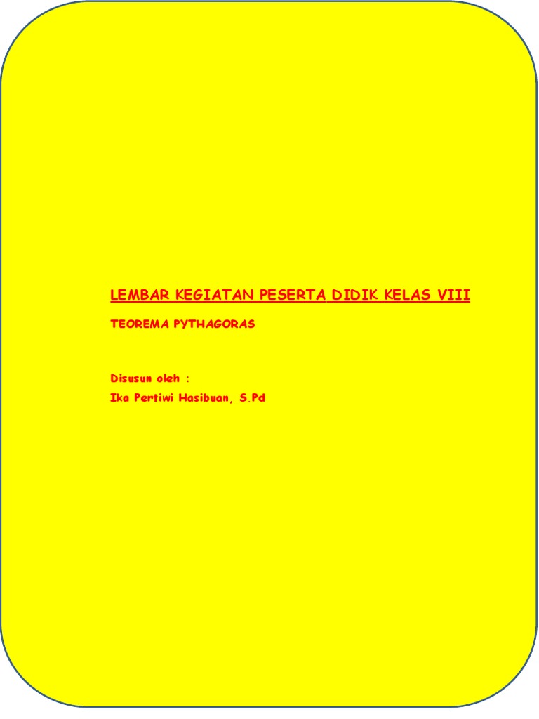 LKPD Teorema Phytagoras | PDF