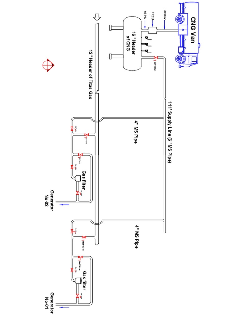CNG Pipeline Diagram for Natural Gas Distribution | PDF