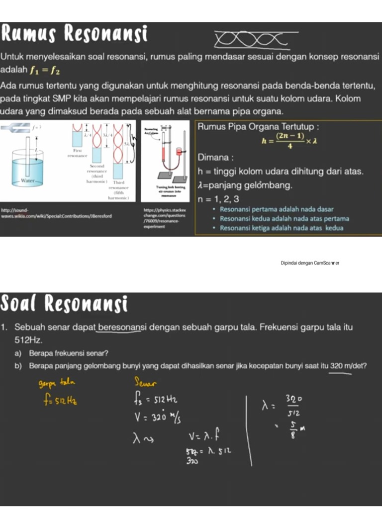 rangkuman resonansi garpu tala | PDF