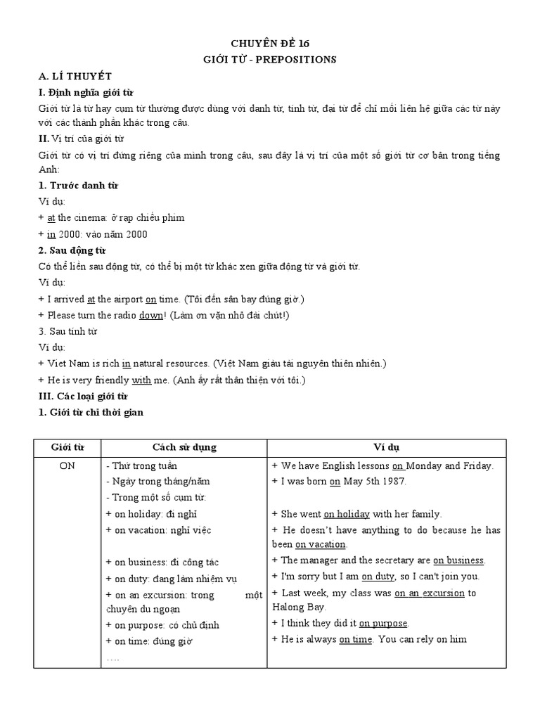 Preposition Pdf