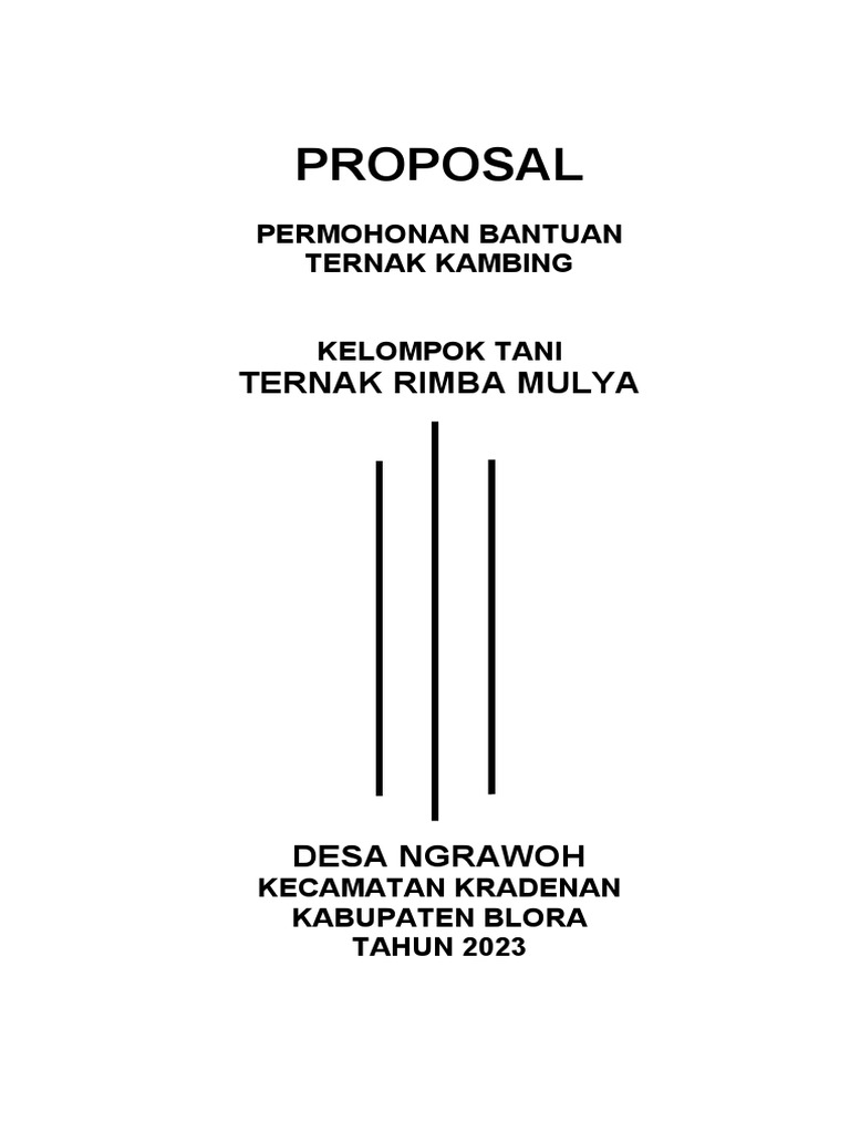 Proposal Permohonan Bantuan Ternak Kambing | PDF Proposal Permohonan Bantuan Ternak Kambing | PDF