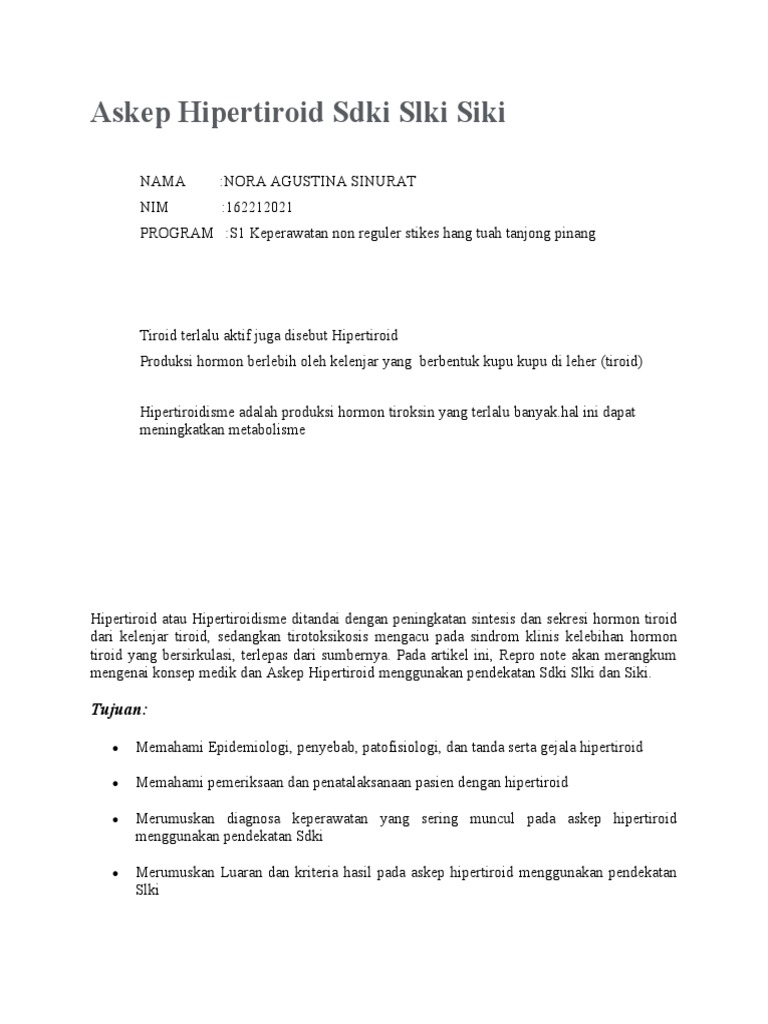 Hipertiroid | PDF | Kesehatan Holistik