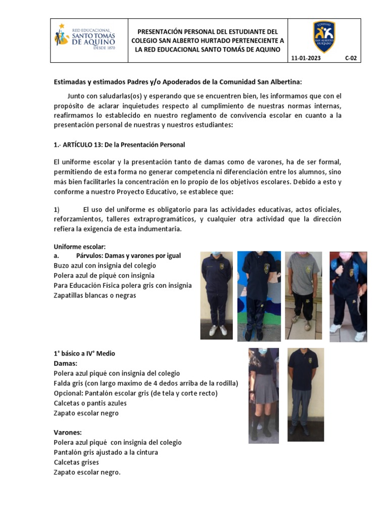 Uniforme 2023 | PDF | Ropa | Apariencia humana