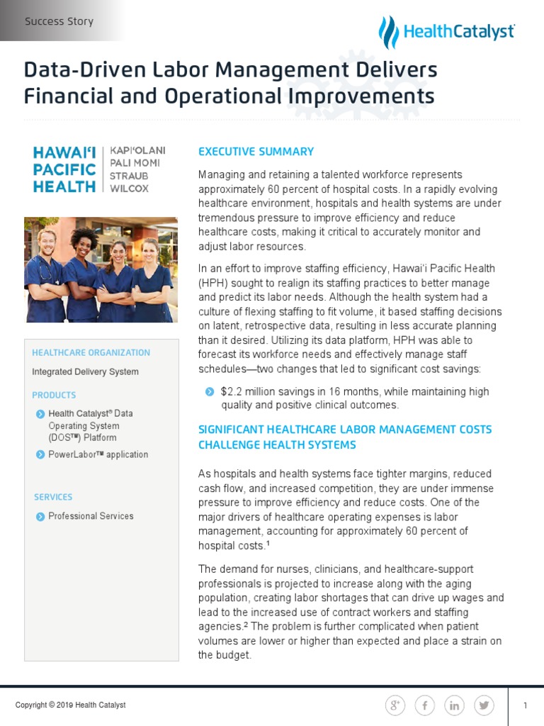 Data Driven Labor Management Delivers Financial and Operational Improvements | PDF | Health Care ...