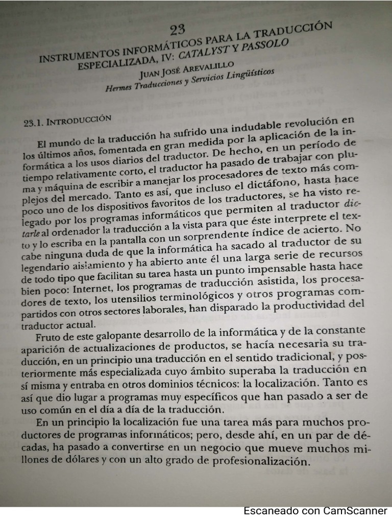 Memoria de Traducción Catalyst y Passolo | PDF