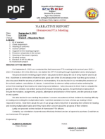 Sample Homeroom Pta Meeting - Narrative Report | PDF | Schools ...