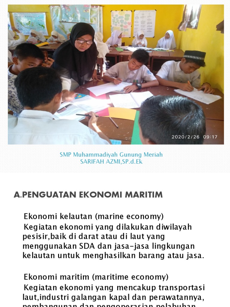Kls 8, Penguatan Ekonomi Maritin & Kelautan Di Indonesia | PDF