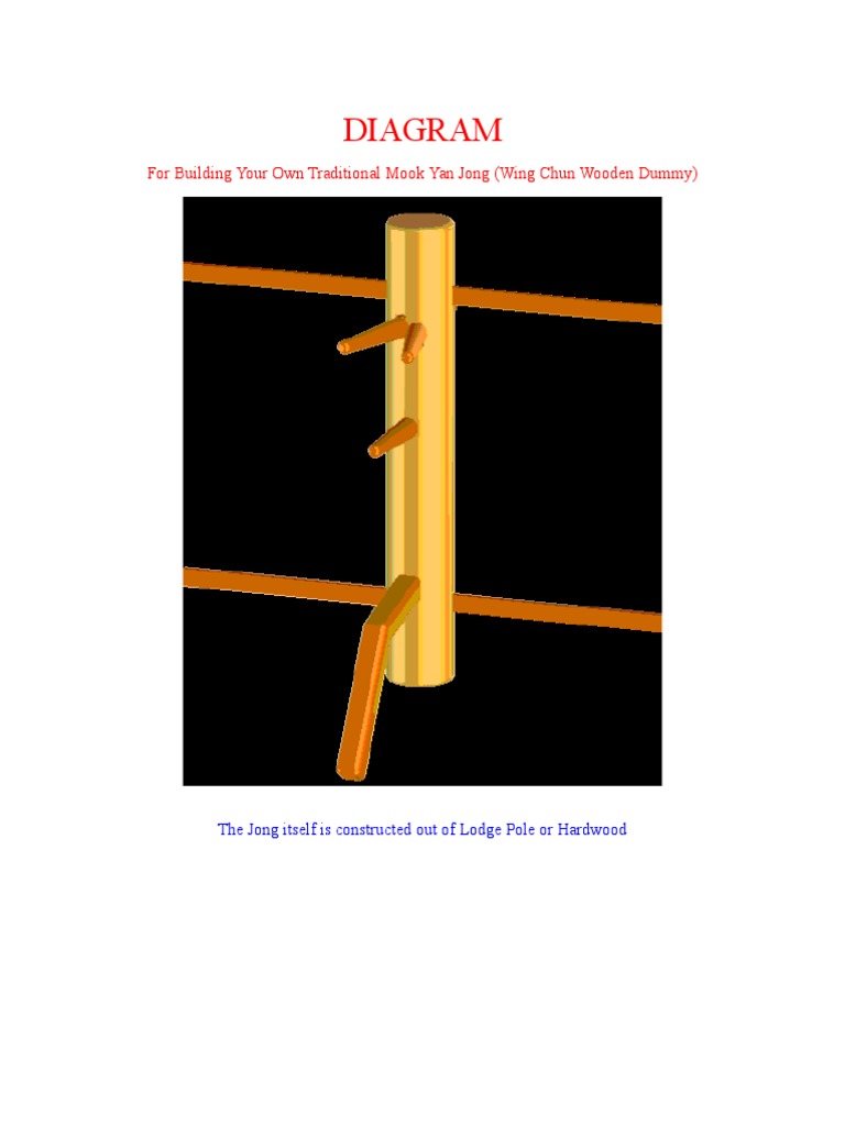 Build Your Own Wing Chun Wooden Dummy Diagram | PDF