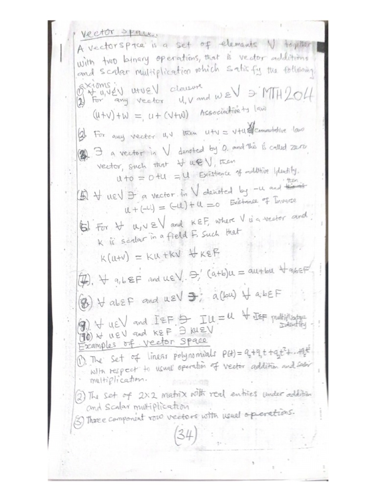 MTH 204 Lecture Note | PDF